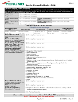 Supplier Information